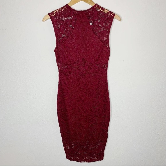 Windsor | Dresses | Nwt Windsor Burgundy Wine Lace Sheer Lace Mesh ...